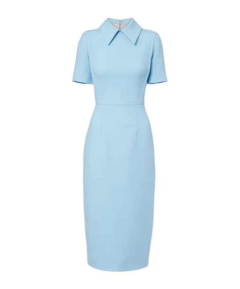 EMILIA WICKSTEAD Valletta Wool Cocktail Dress - Blue