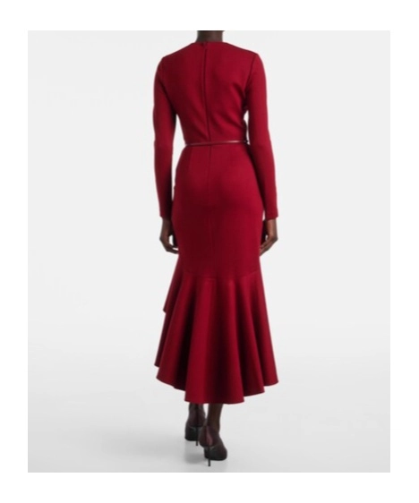 Elie Saab Belted Tie Midi Dress