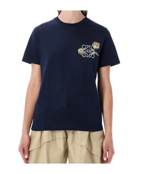 Loewe Short Sleeve T-shirt With Embroidered Detail