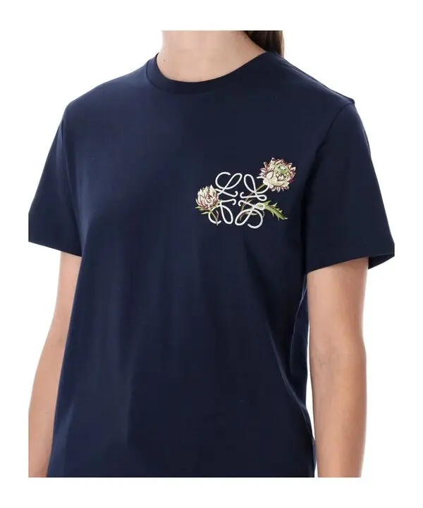 Loewe Short Sleeve T-shirt With Embroidered Detail