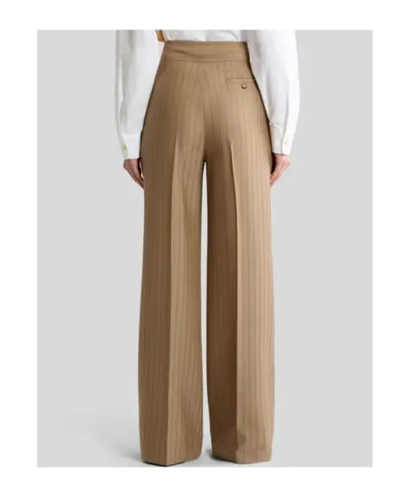 Etro Wool Jacquard Trousers With Striped Pattern