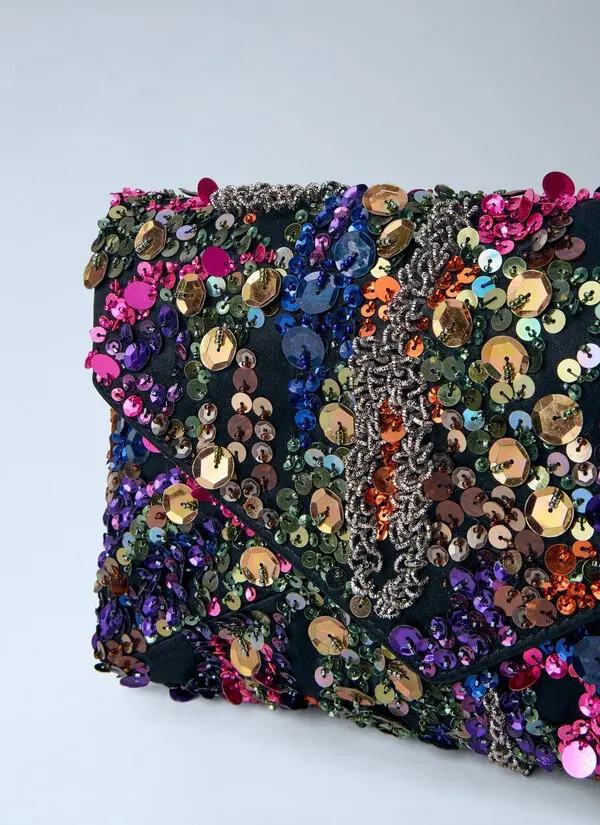 Dries Van Noten Sequinned Envelope Shoulder Bag