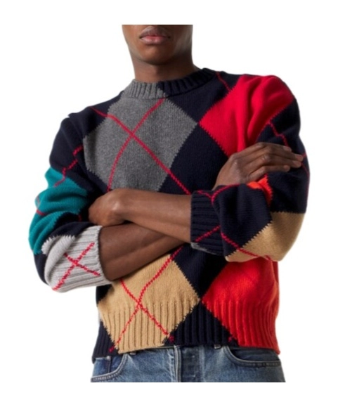 J.W.ANDERSON Loose Diamond Knit Sweater