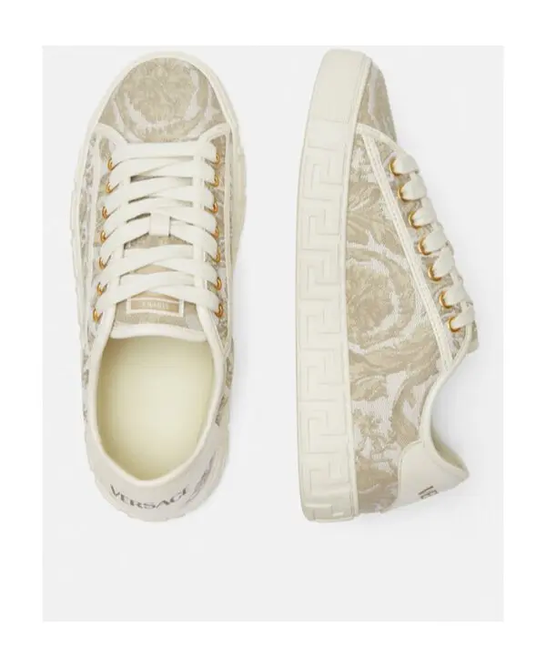 Versace Barocco Greca Lace-up Sneakers