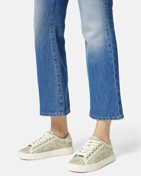 Versace Barocco Greca Lace-up Sneakers