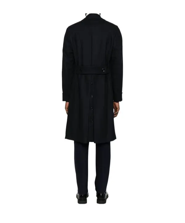 LARDINI Double Breasted Flower Detailed Coat