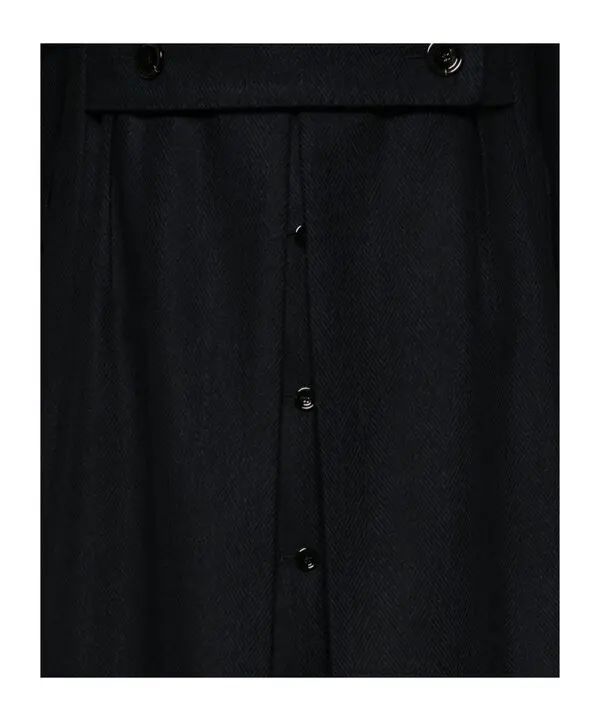 LARDINI Double Breasted Flower Detailed Coat
