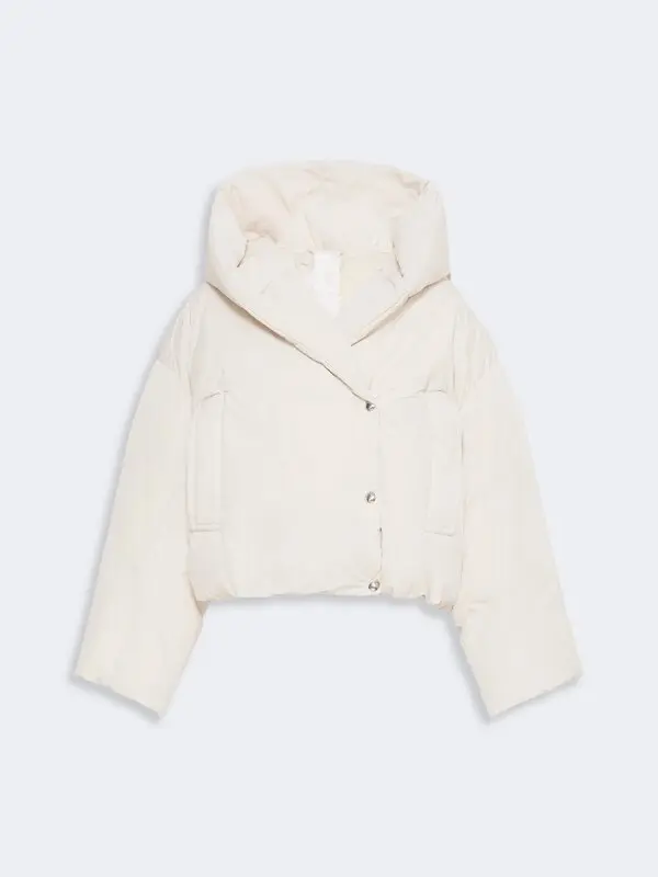 Sportmax Cropped Down Coat - White