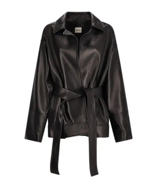 Khaite Collared Leather Jacket