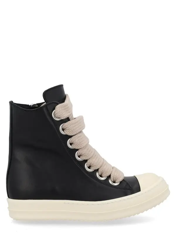 Rick Owens High Top Leather Sneakers