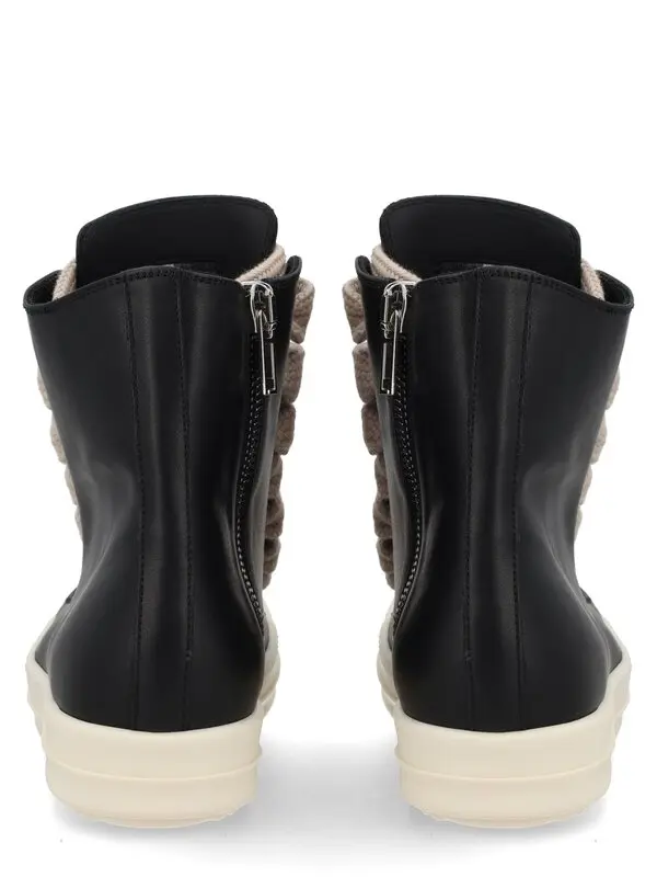 Rick Owens High Top Leather Sneakers