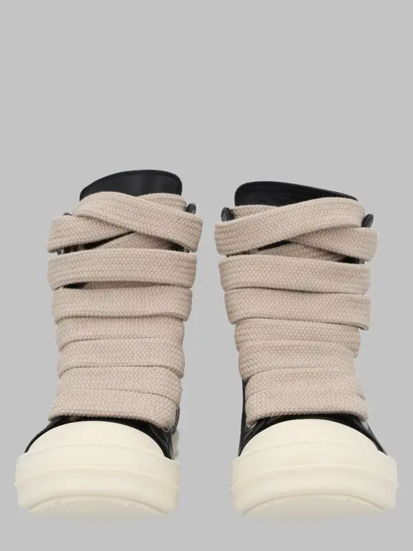 Rick Owens High Top Leather Sneakers