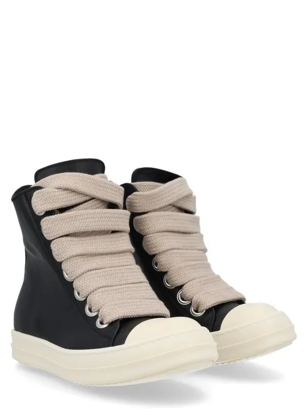 Rick Owens High Top Leather Sneakers