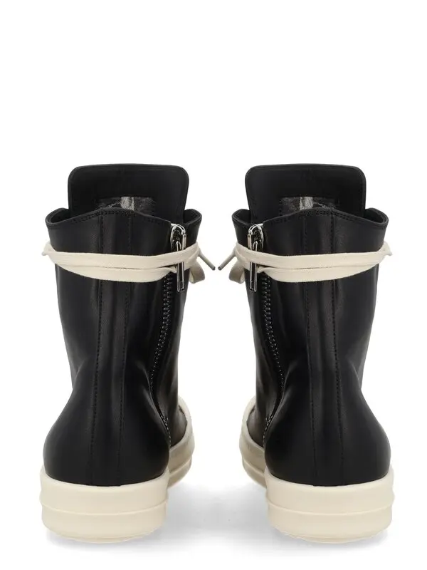 Rick Owens Lace Up Leather Sneakers