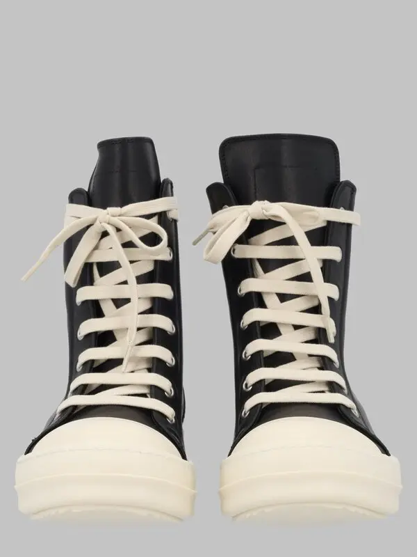 Rick Owens Lace Up Leather Sneakers