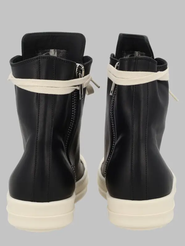 Rick Owens Lace Up Leather Sneakers