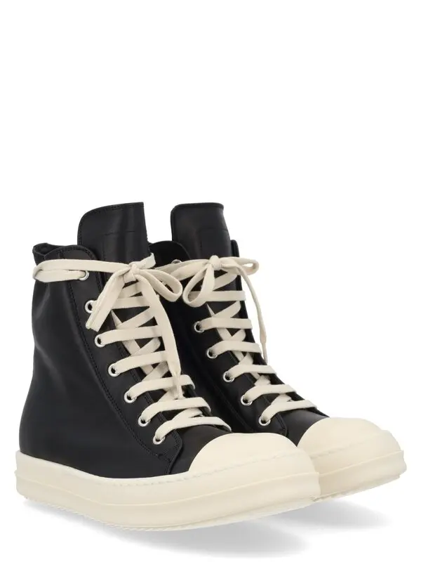 Rick Owens Lace Up Leather Sneakers