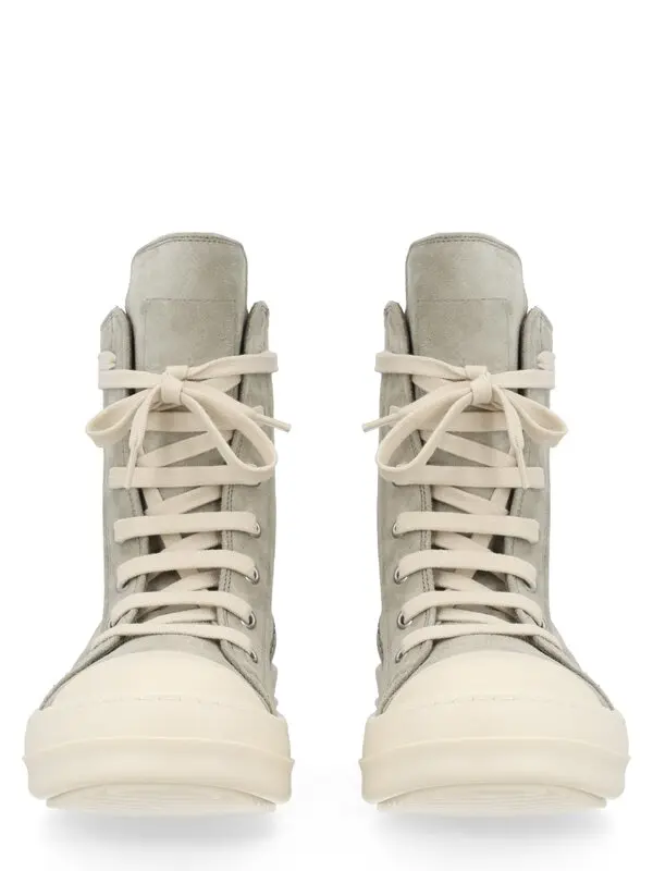 Rick Owens High Top Leather Sneakers