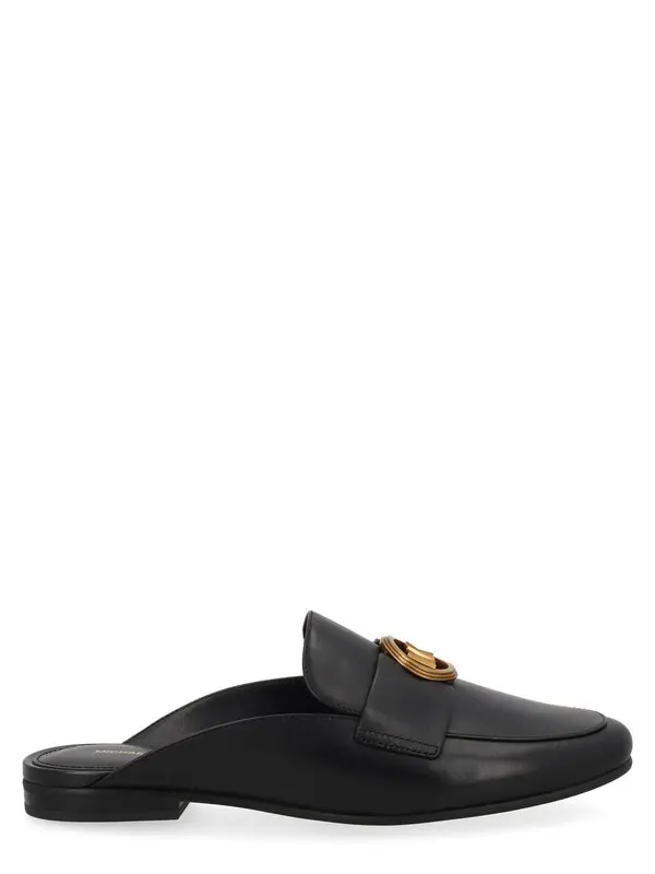Michael Kors Mckenzie Leather Mules - Black