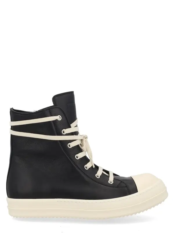Rick Owens Sneaker In Pelle - Black