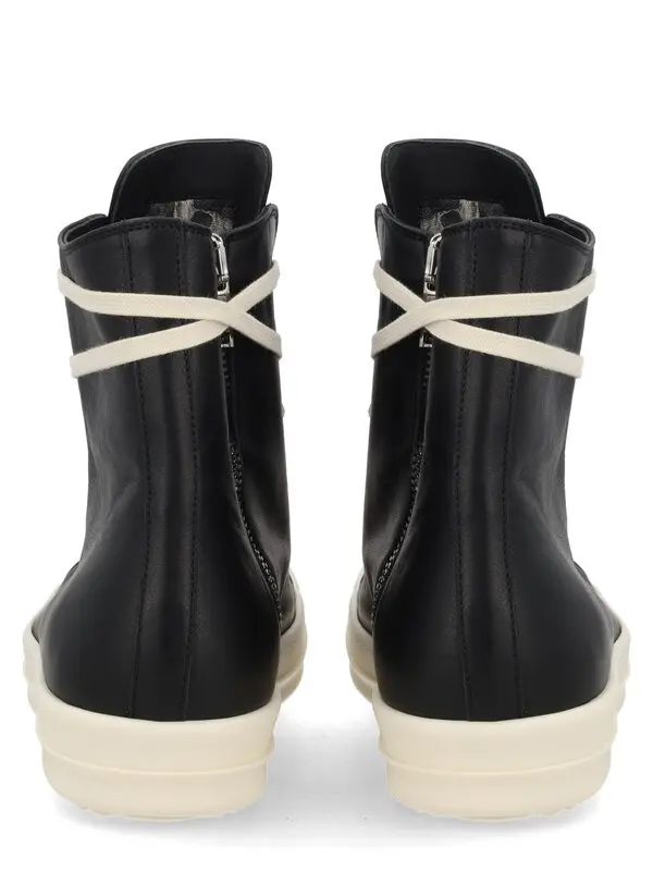 Rick Owens Leather High Top Sneakers