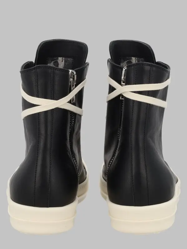 Rick Owens Leather High Top Sneakers