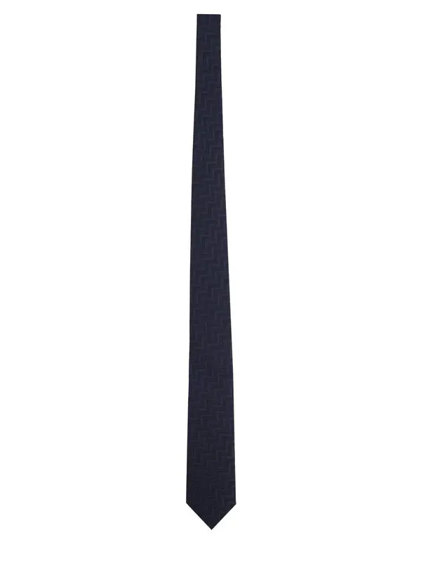 Giorgio Armani Cravatta In Seta Jacquard - Blue