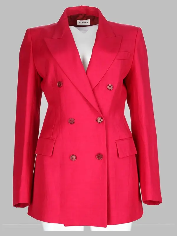P.a.r.o.s.h P. A.r. O.s. H. Blazer Doppiopetto In Viscosa E Lino
