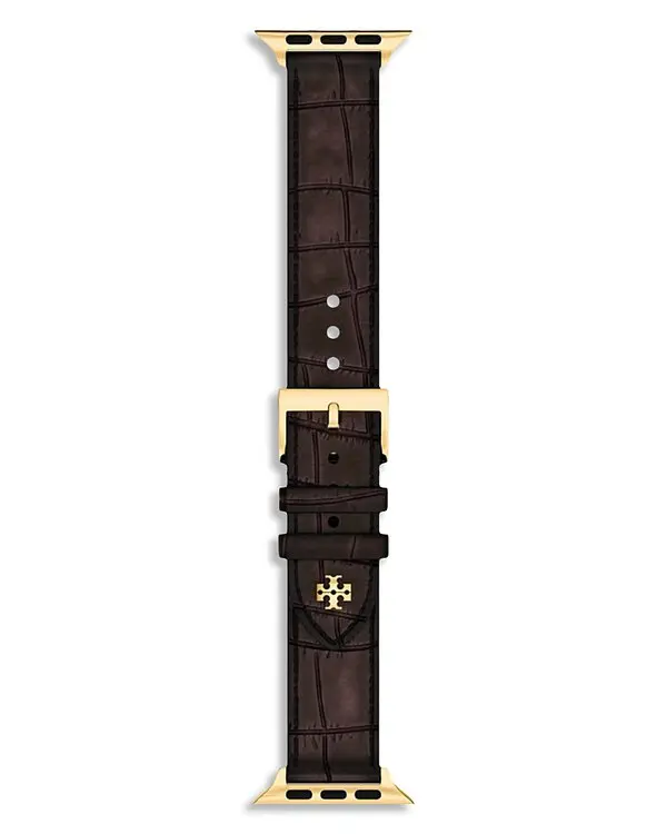 Tory Burch Kira Leather Band For Apple Watch - Brown