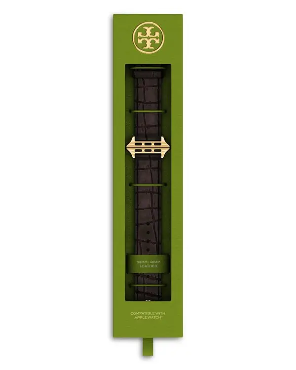 Tory Burch Kira Leather Band For Apple Watch