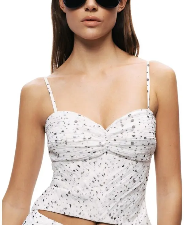 NOCTURNE Printed Chiffon Bustier
