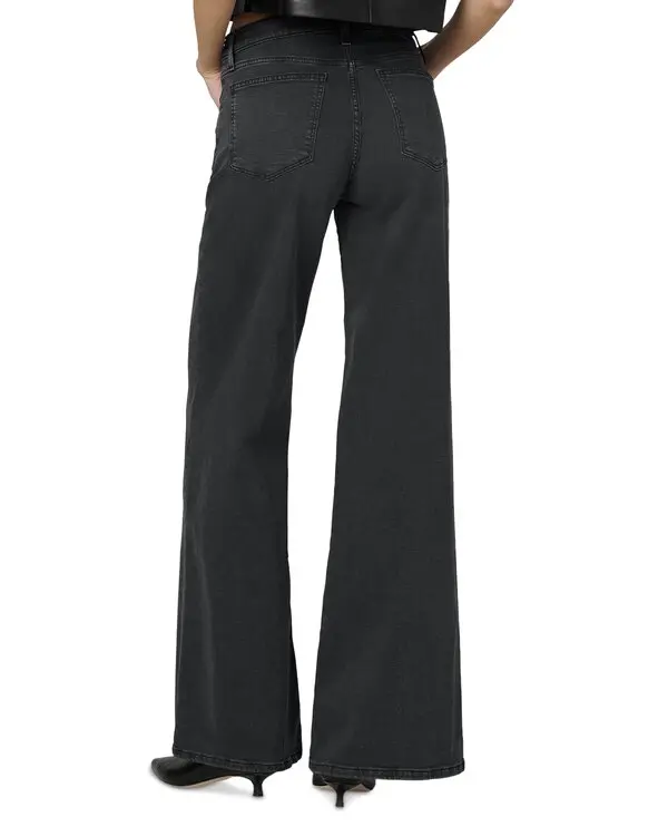 Joe's Jeans The Lou Lou Low Rise Wide Leg Jeans - Black Cat