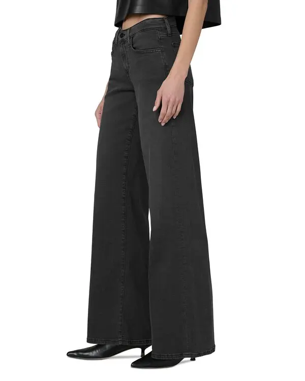 Joe's Jeans The Lou Lou Low Rise Wide Leg Jeans - Black Cat