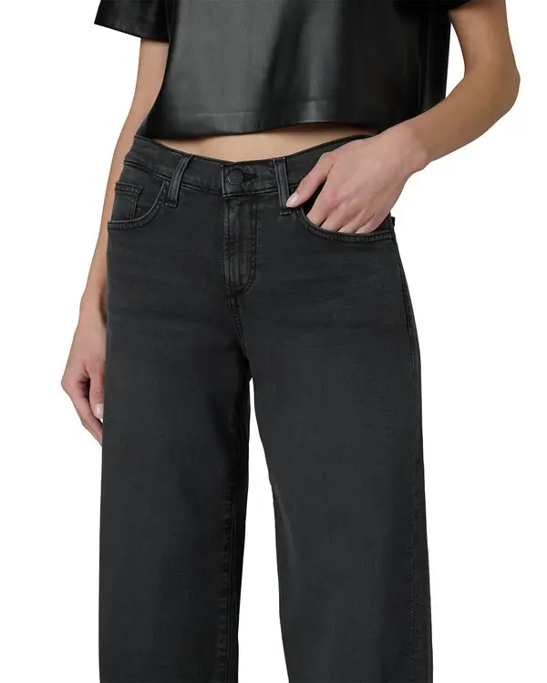 Joe's Jeans The Lou Lou Low Rise Wide Leg Jeans - Black Cat