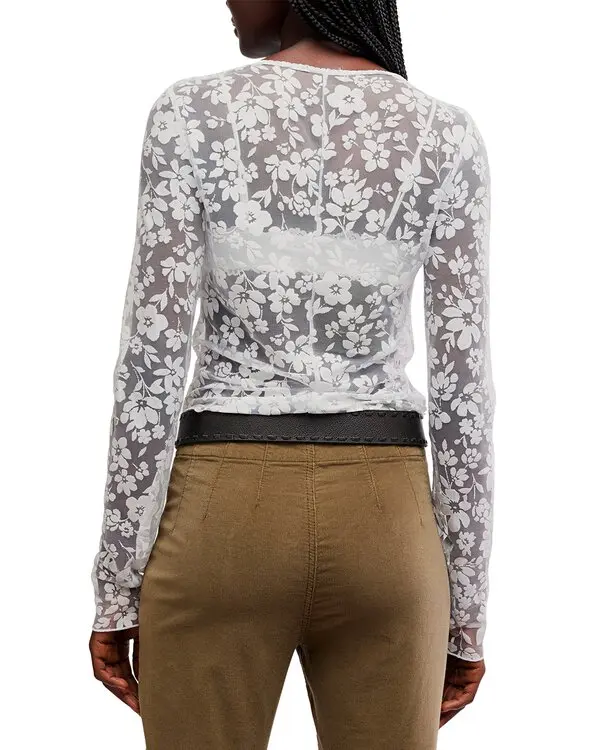 Free People Early Sunsets Layering Lace Top - Ivory