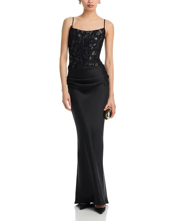 Aqua Long Corset Dress