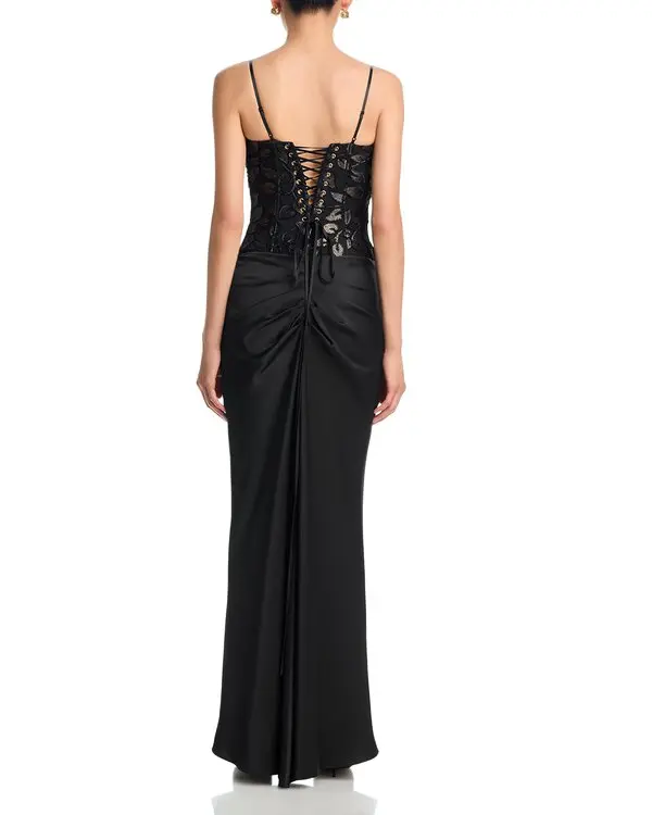 Aqua Long Corset Dress