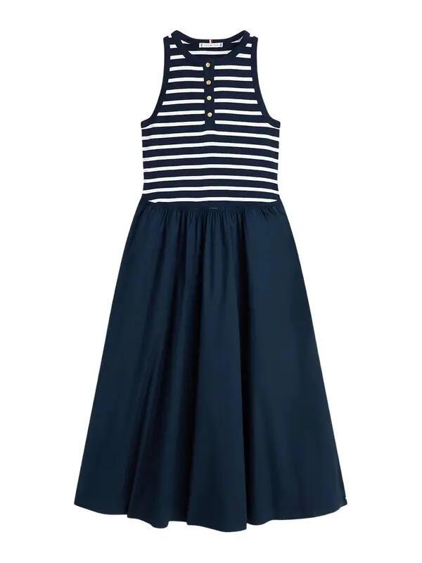 Tommy Hilfiger Striped Midi Dress - Navy