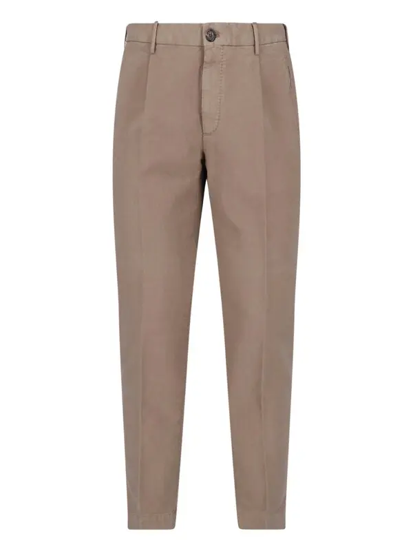 Incotex Trousers? Wait Remove Color- Stretch Cotton Trousers - Taupe