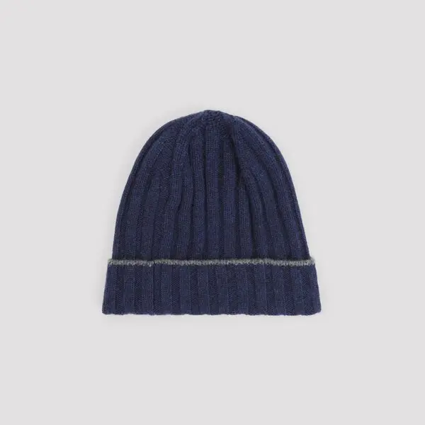 Brunello Cucinelli Cashmere Beanie Hat - Blue