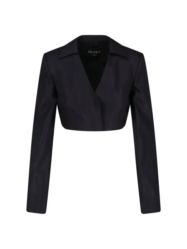 DONDUP Virgin Wool & Viscose Cropped Jacket