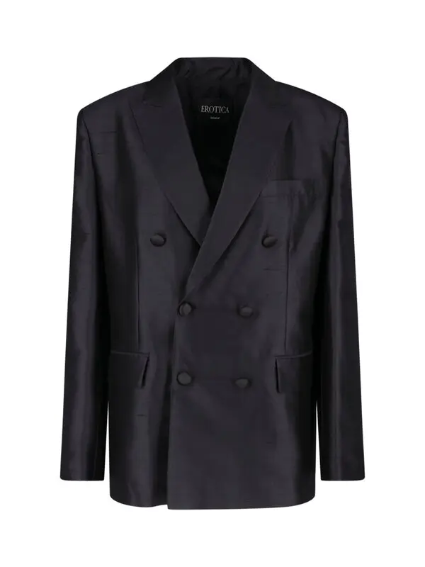 DONDUP Silk-cotton Double-breasted Jacket