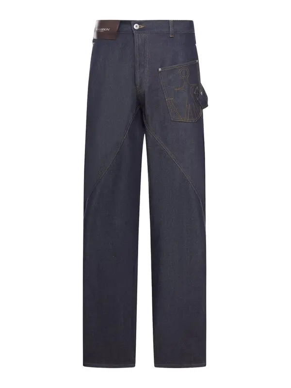 JW Anderson Broad Embroidered Belt Loops With Tool Pocket