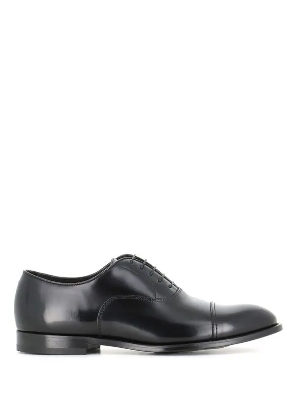 DOUCAL'S High-shine Calf Leather Lace-up Shoes - Black