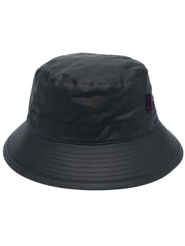 Barbour Cotton Embroidered Logo Bucket Hat - Navy