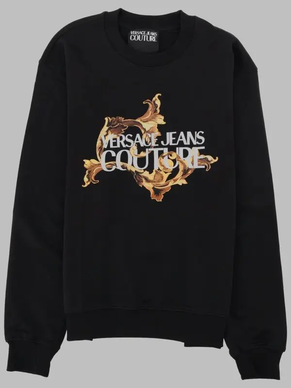 Versace Graphic Crewneck Sweatshirt - Black