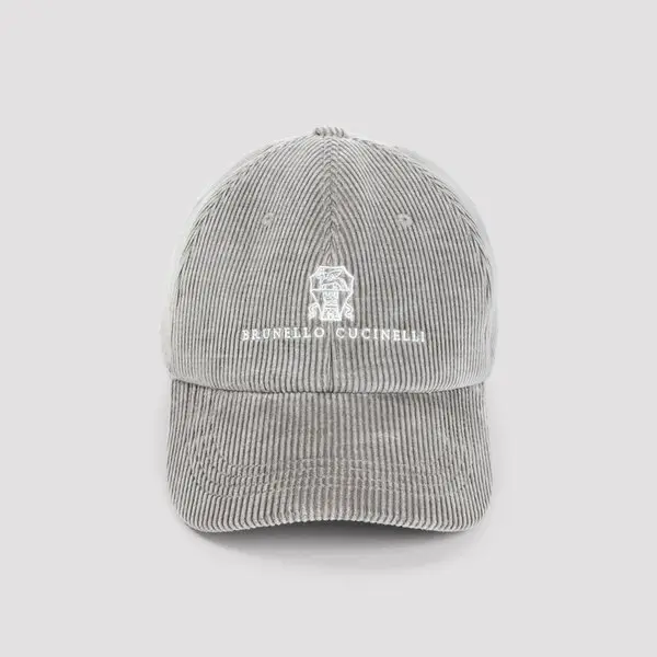 Brunello Cucinelli Cotton & Cashmere Blend Baseball Cap - Grey