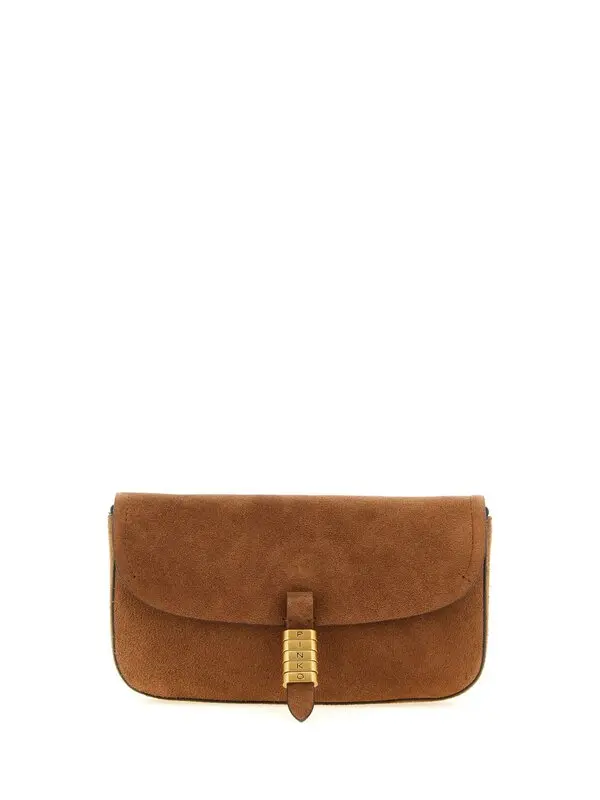 Pinko Mini Leather Crossbody Bag - Brown