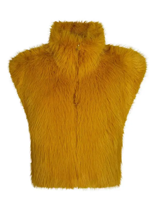 Pinko Eloro Gilet With Textured Effect - Giallo