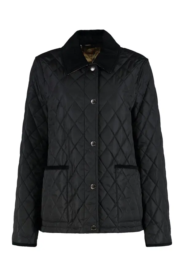 Burberry Padded Nylon Quilted Jacket - Black